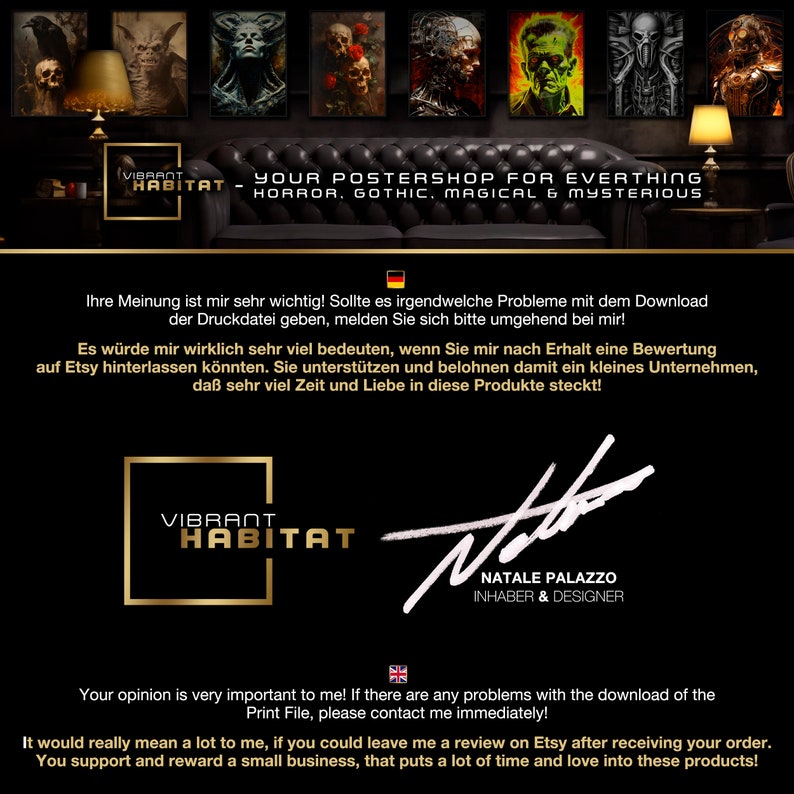 Sci-fi Horror Poster BUNDLE, Biomechanical Art, Gothic Decor ...