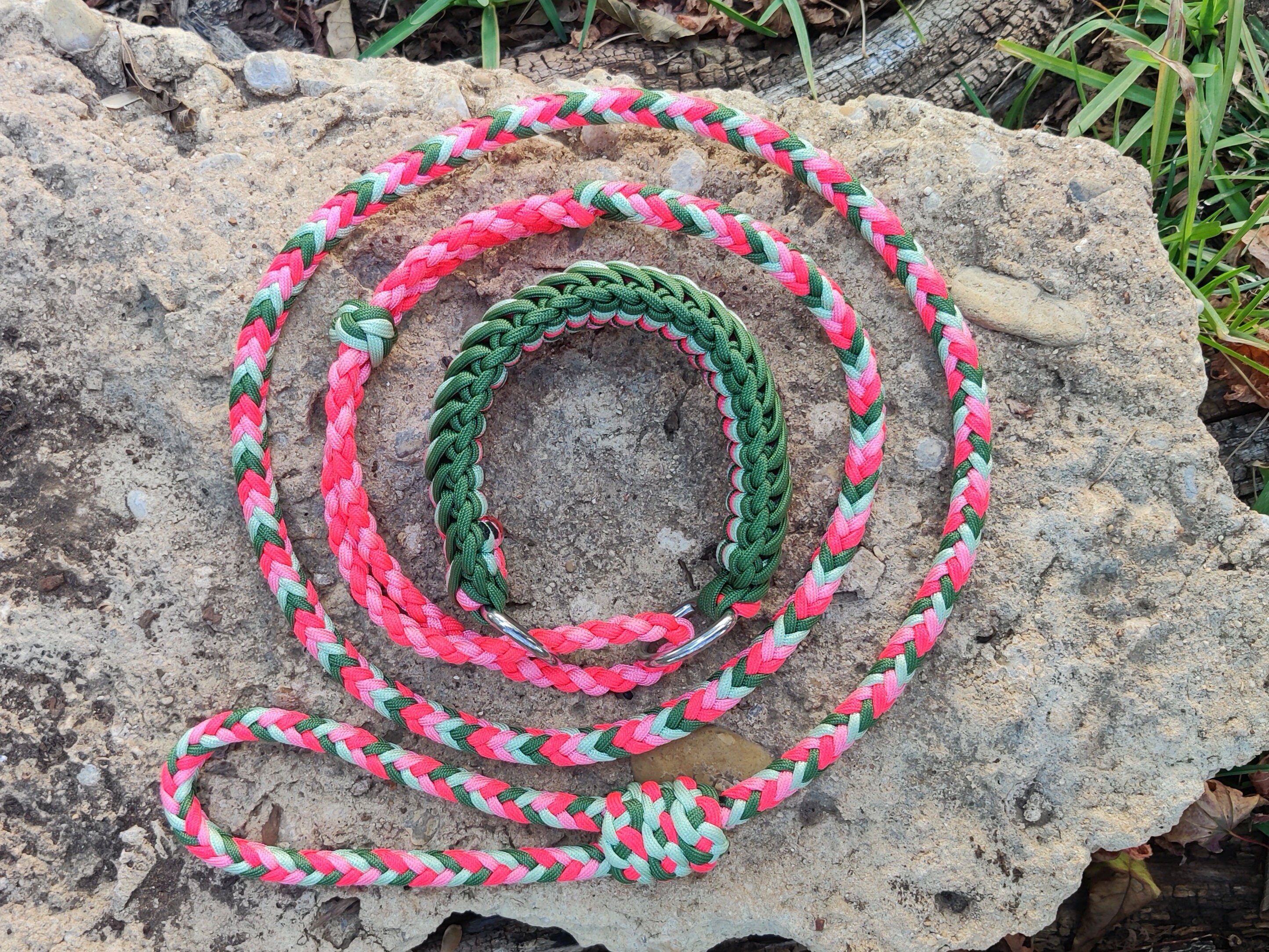 Paracord Dog Martingale All-in-one Leash Collar Combo Dog Agility Dog ...