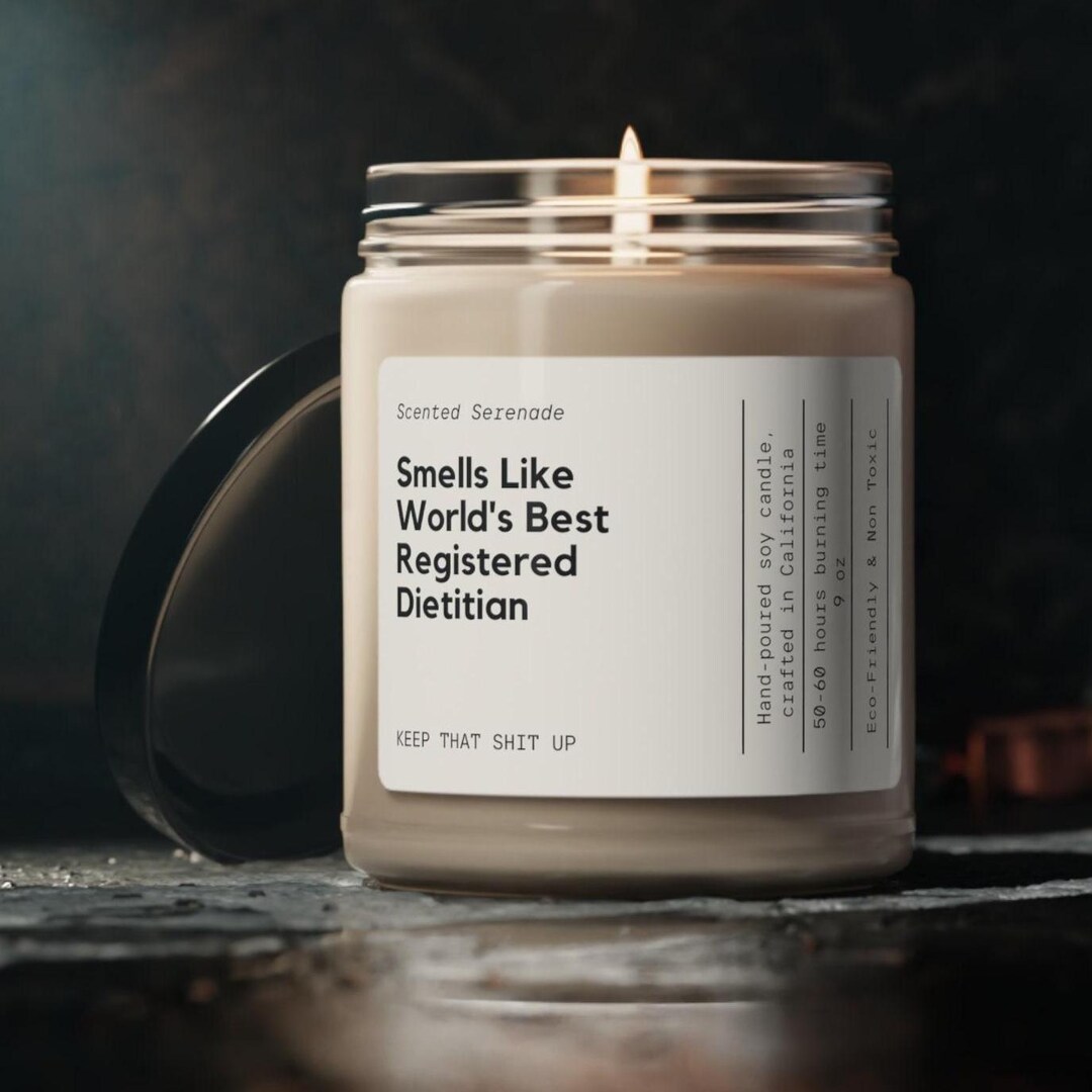 World's Best Registered Dietitian Candle, Gift for Dietitian, Dietitian ...