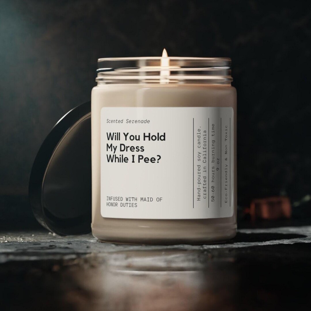 Maid of Honor Proposal Candle, Bridesmaid Proposal Gift, Will You Hold ...