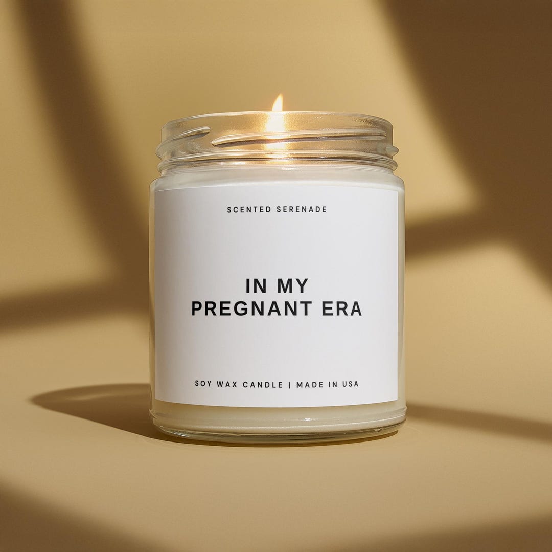 Pregnancy Candle, in My Pregnant Era, Pregnancy Gift, Gift for ...