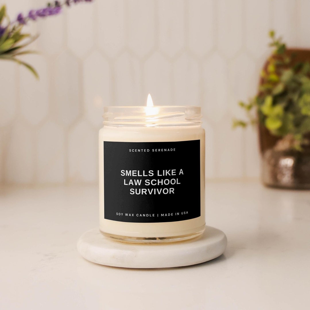 Law School Survivor Candle, Law School Graduation Gift, Future Lawyer ...