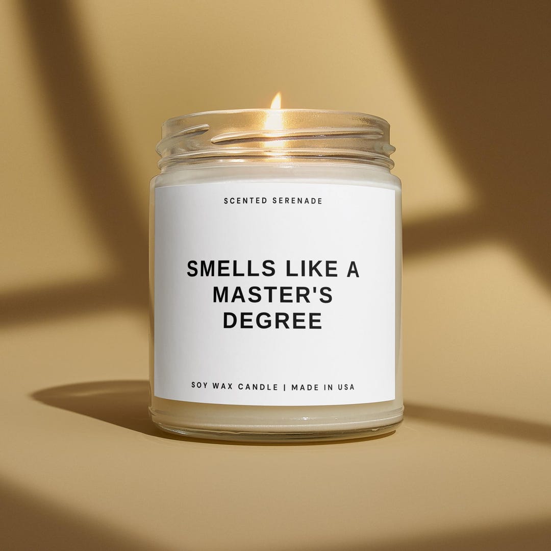 Masters Degree Candle, Graduation Gift, Gift for Graduate, Masters ...