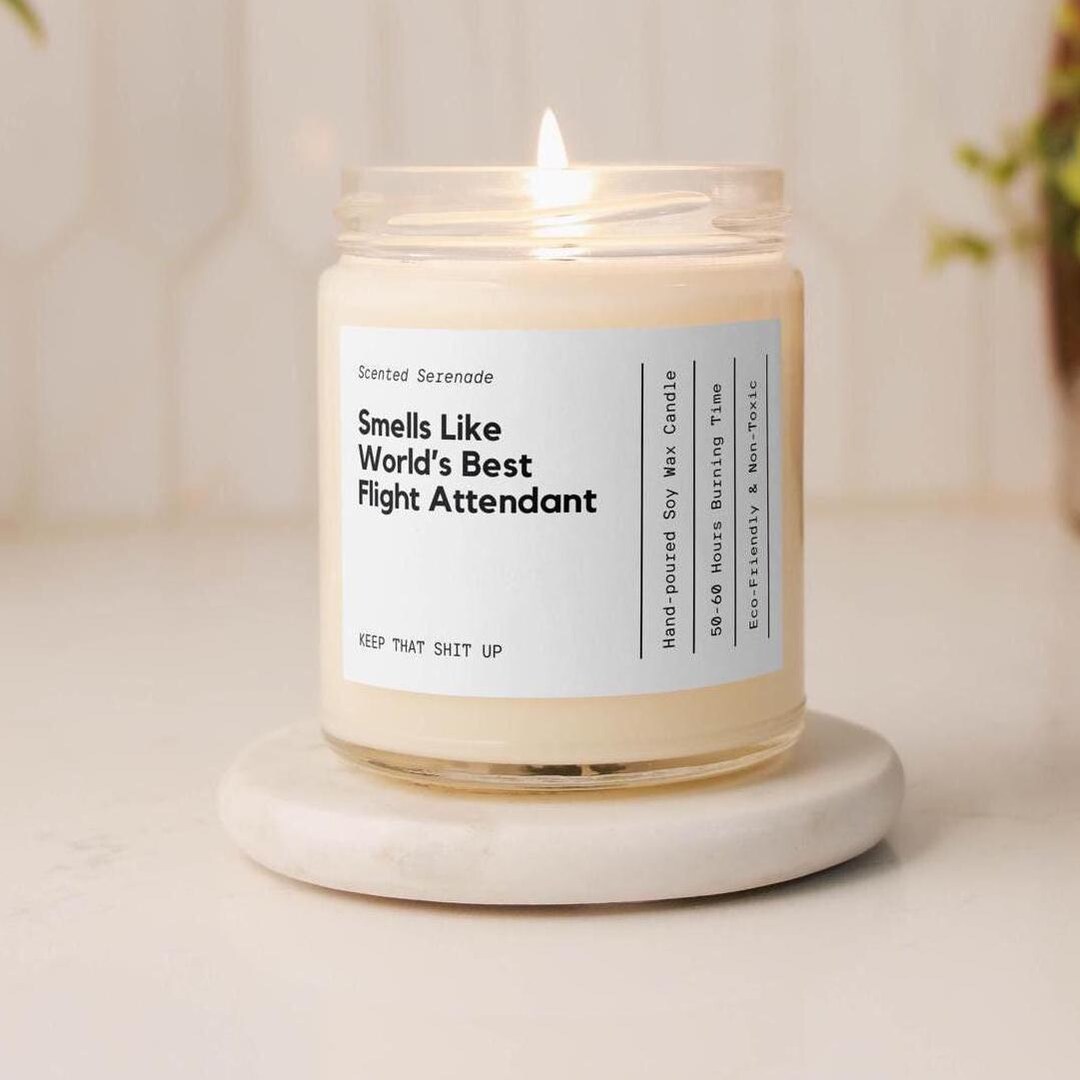 World's Best Flight Attendant Candle, Flight Attendant Gift, New Flight ...