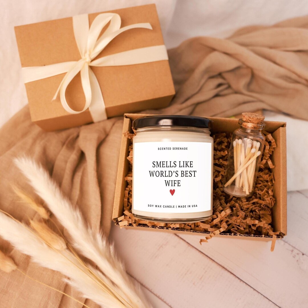 Worlds Best Wife Candle, Wife Wedding Gift, Valentines Day Gift for Her ...