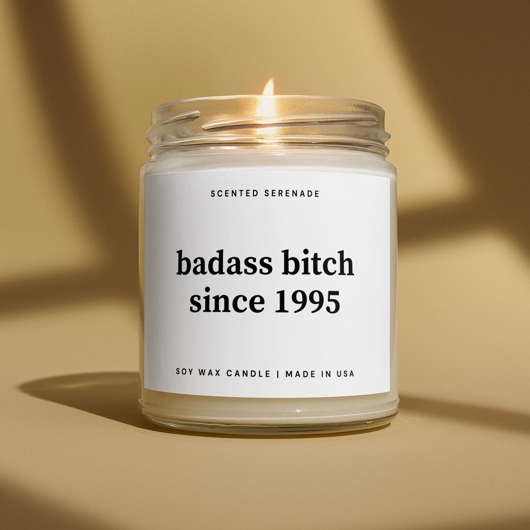 Badass Since 1995 Candle, Funny 30th Birthday Gift, Woman Birthday ...