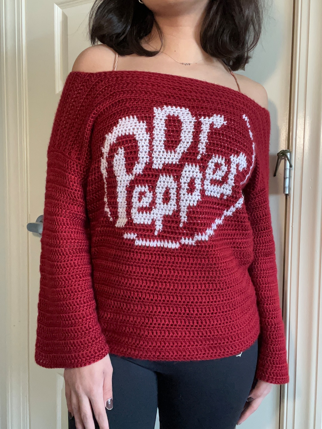 Dr. Pepper Crochet Sweater Pattern - Etsy