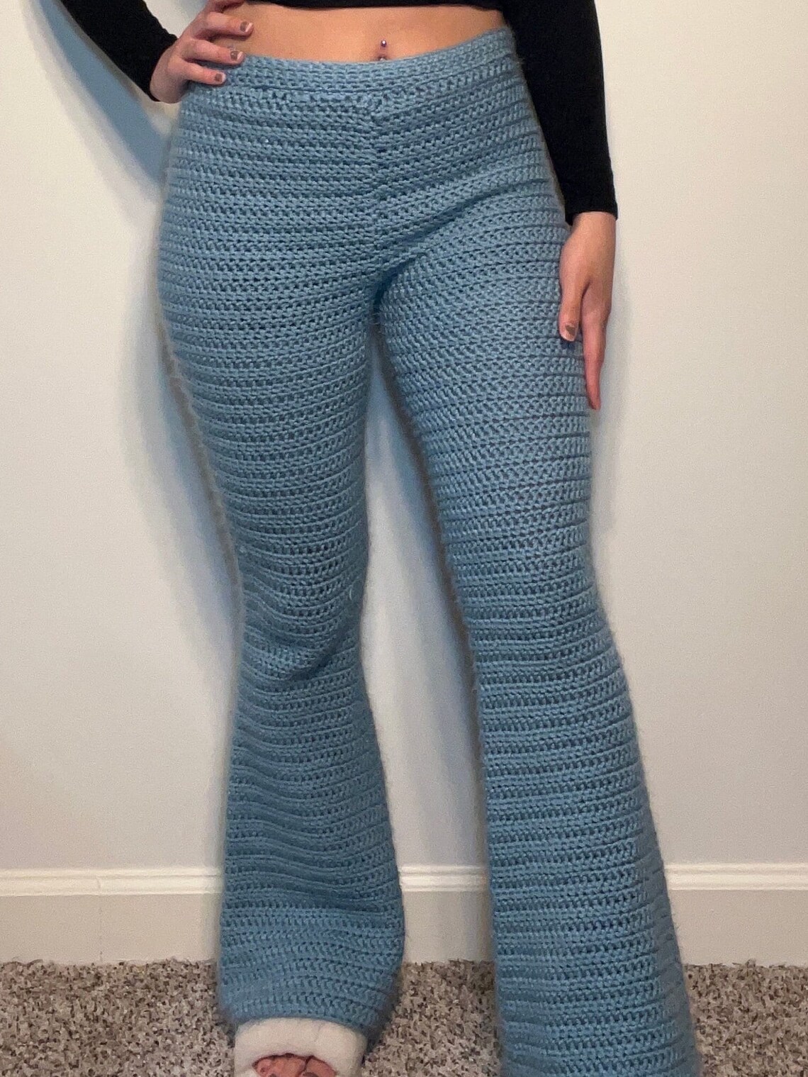Xine Flared Pants Crochet Pattern - Etsy