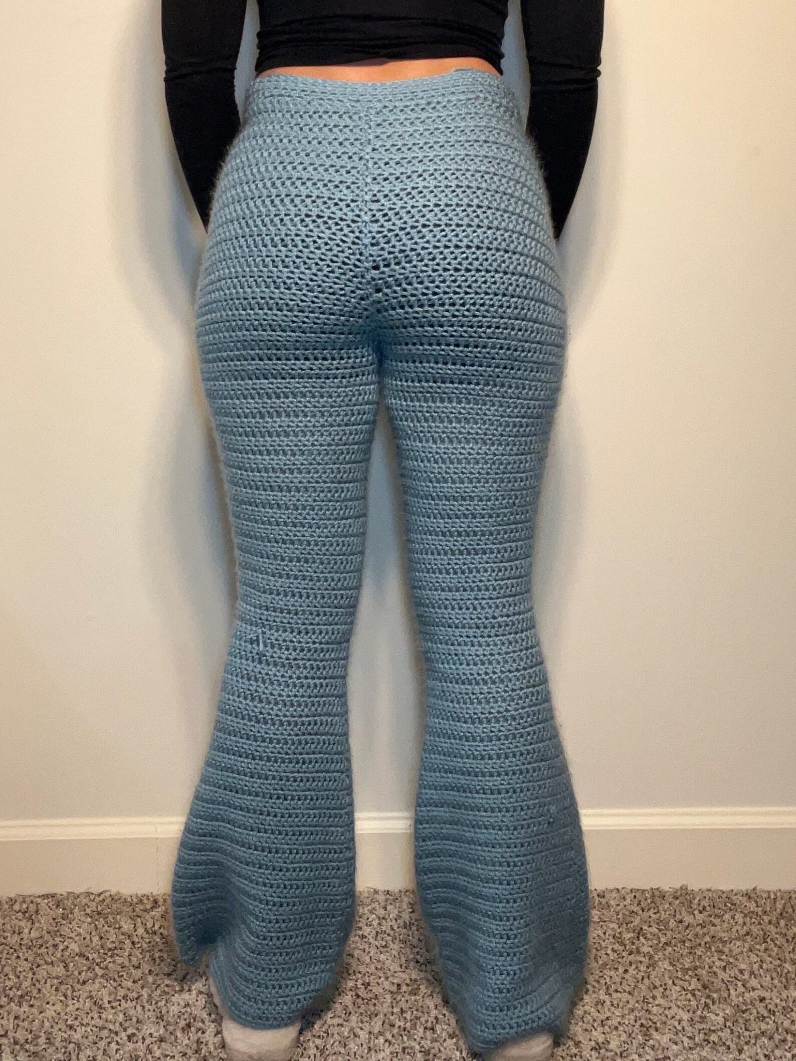 Xine Flared Pants Crochet Pattern - Etsy