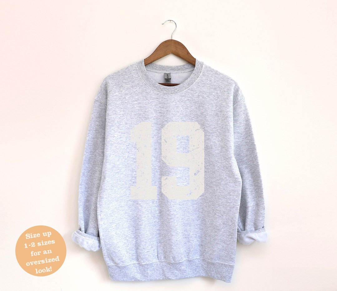 Varsity Number 19 Sweatshirt: Vintage Collegiate Crewneck - Etsy