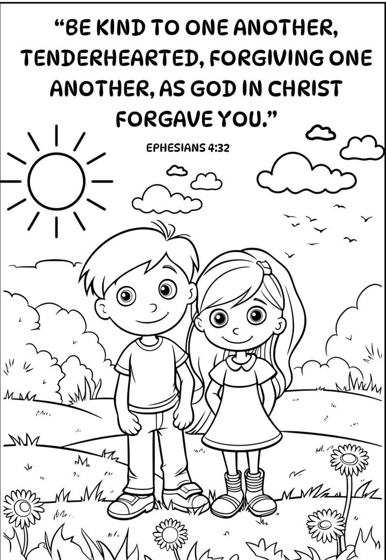 10 Coloring Bible Verse Pages - Etsy