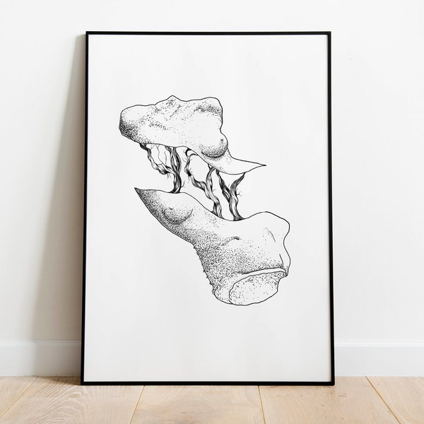 Female Torso Drawing - Etsy