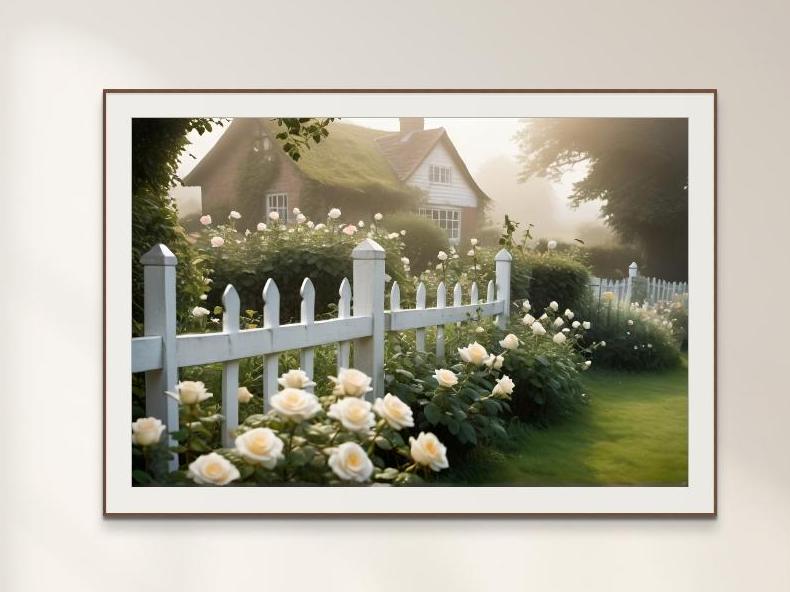 English Rose Garden Art Print - Etsy