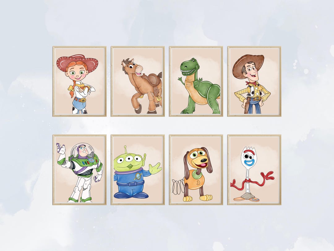 Toy Story Wall Art Prints for Kids Room Wall Decor for Boys Room Toy ...