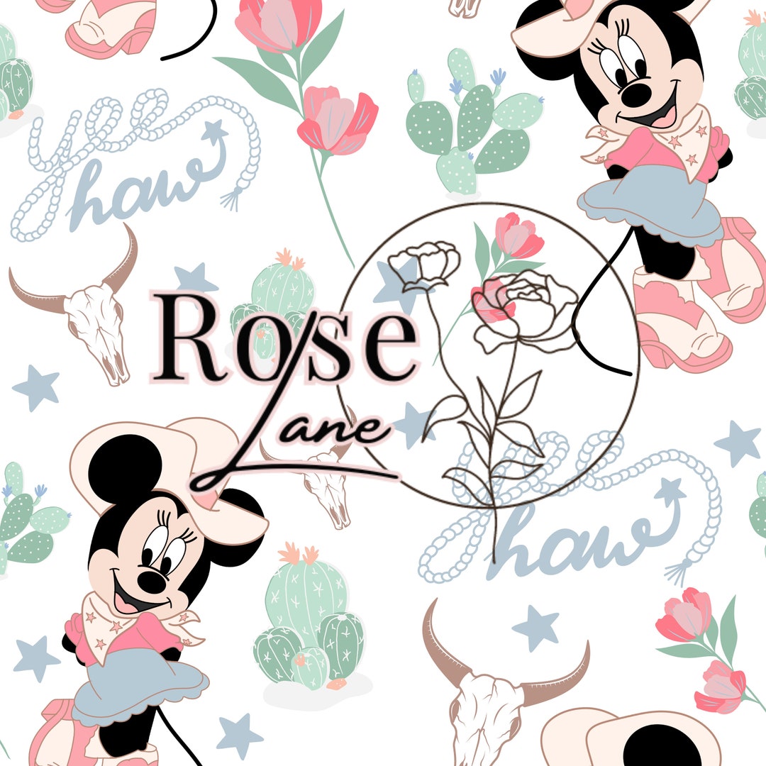 Girly Coquette Western Mouse: Seamless Digital Patterns for Magical ...