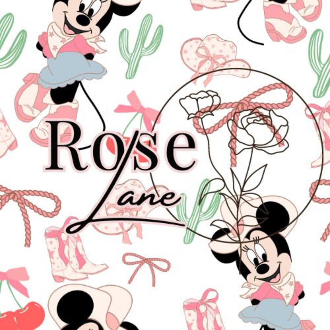 Girly Coquette Western Mouse: Seamless Digital Patterns for Magical ...
