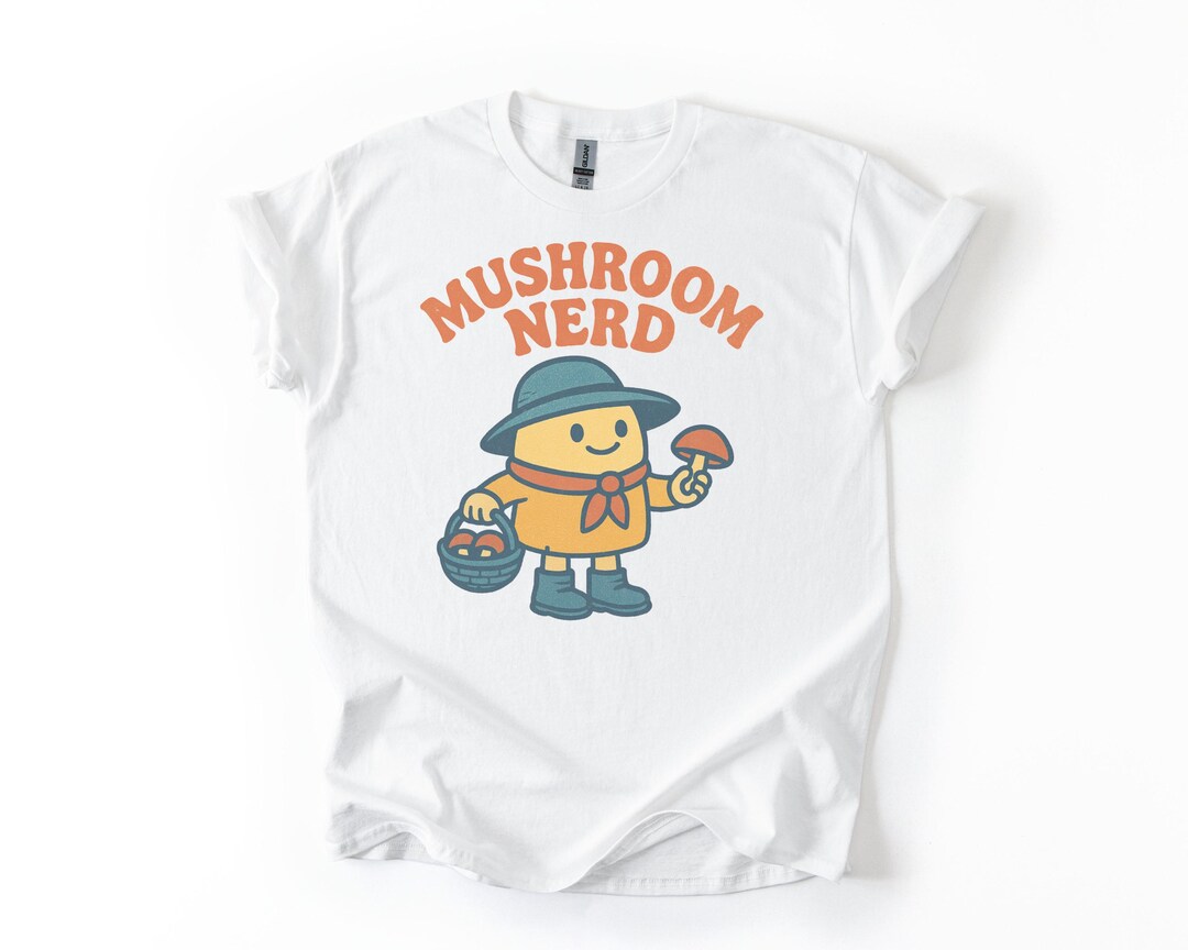 Mushroom Nerd Shirt – Cute Forager Fungi Tee – Retro Cottagecore Gift ...