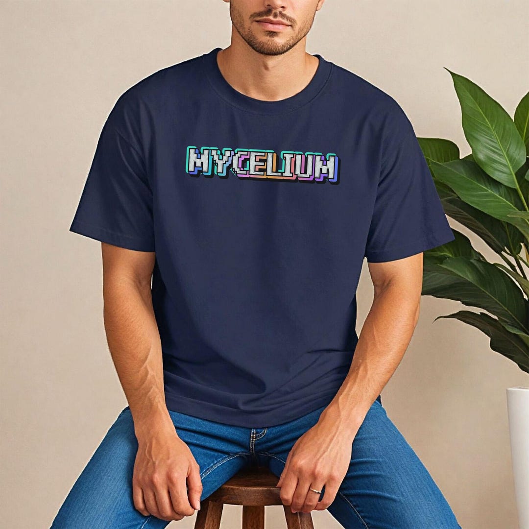 Mycelium Shirt | Fungal Intelligence Pixel Art Tee, Vaporwave Mycology ...