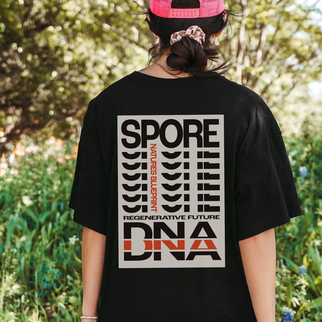 Spore DNA Shirt | Nature’s Blueprint Graphic Tee, Regenerative Future ...