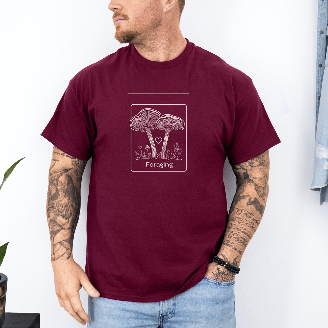 Foraging Mushroom T-shirt - Fungi Forager Tee, Nature Lover Gift ...