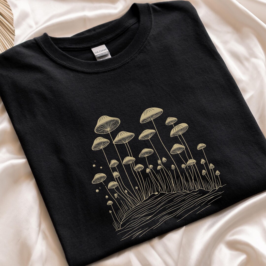 Mushroom Foraging Shirt | Vintage Fungi Art Tee, Nature Lover Graphic T ...