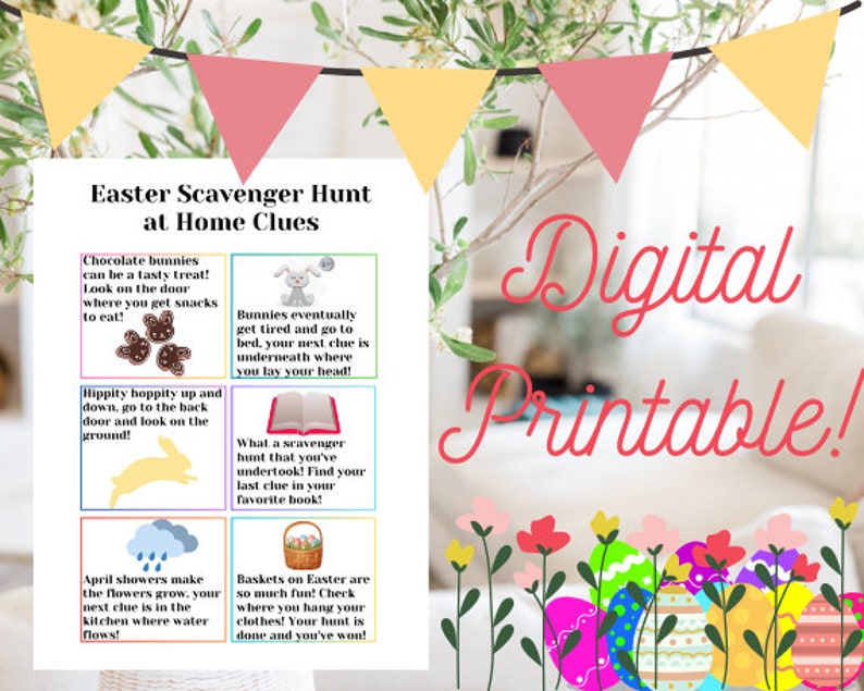 Easter Activity for Children Easter Scavenger Hunt at Home Game for ...