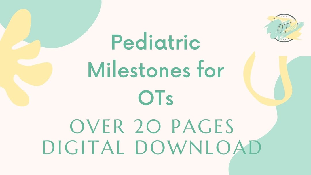 Occupational Therapy Pediatric Milestones - Etsy