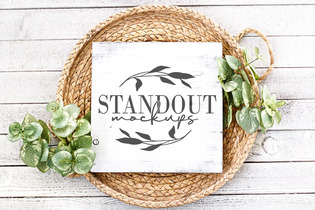 White Wood Sign Mockup, Add Your Design, Square Wood Background, Wood ...