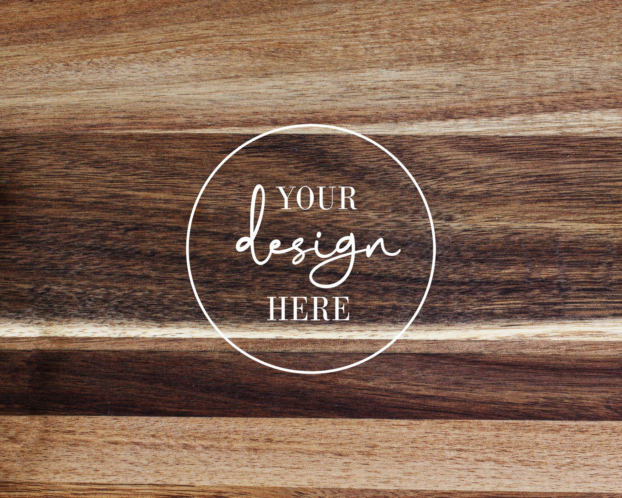 Wood Background Mockup, Add Your Own Design Flat Lay Digital Wood ...