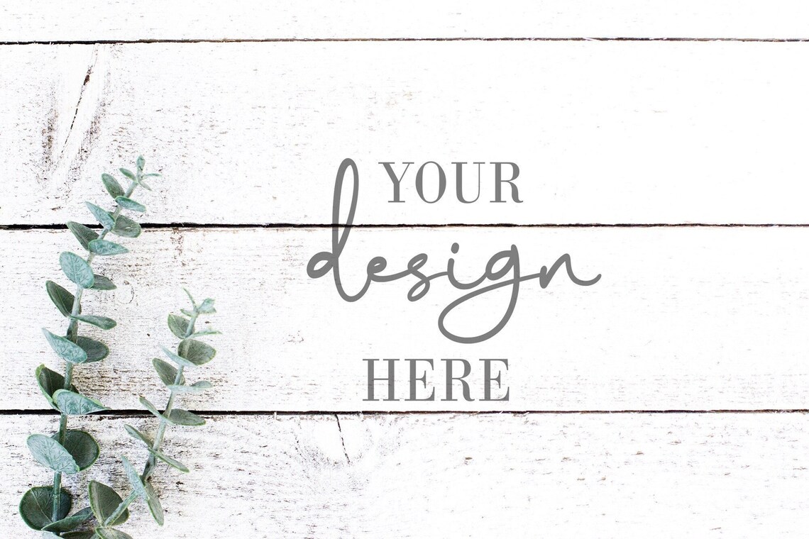 White Shiplap Wood Background Mockup: Styled Flat Lay (digital Download ...