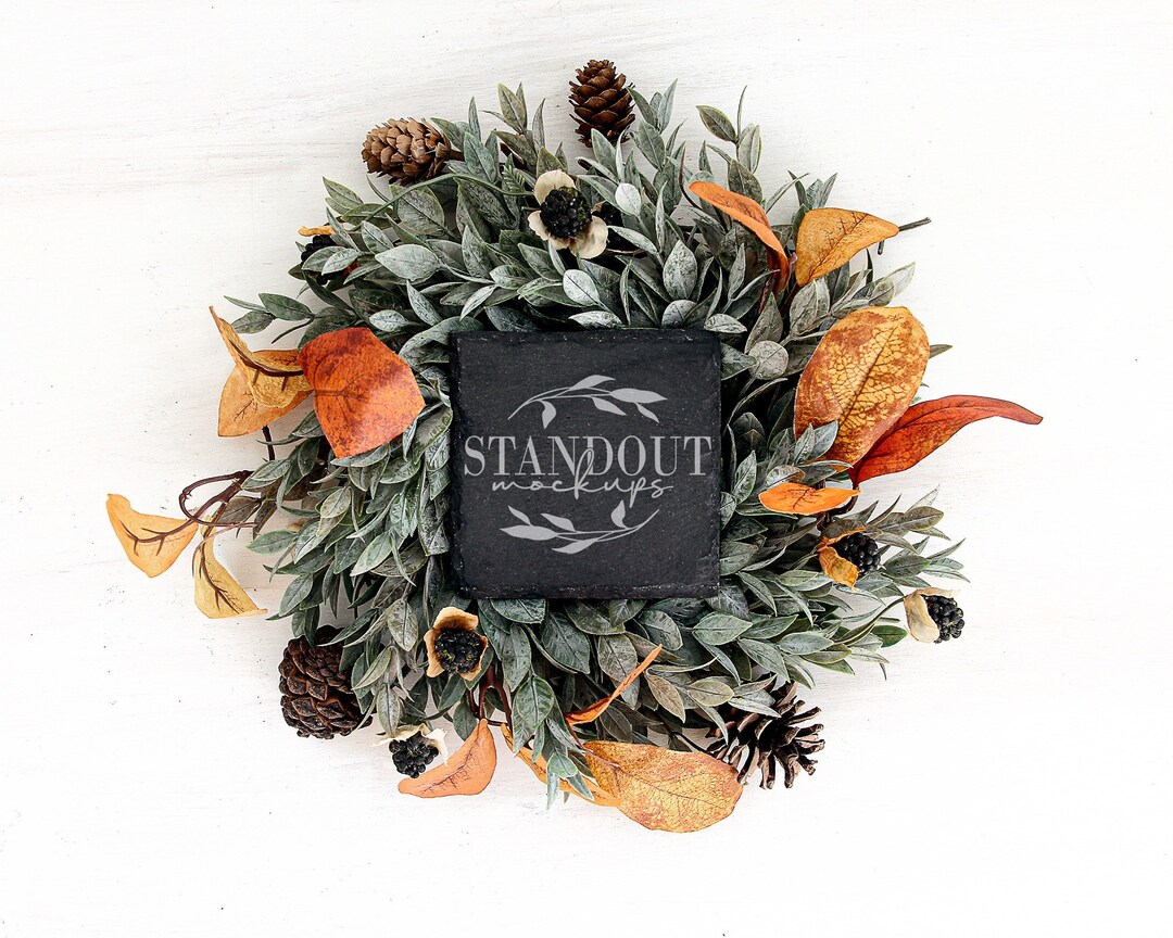 Square Slate Coaster Mockup. Add Your Svg Design. POD Mockups - Etsy