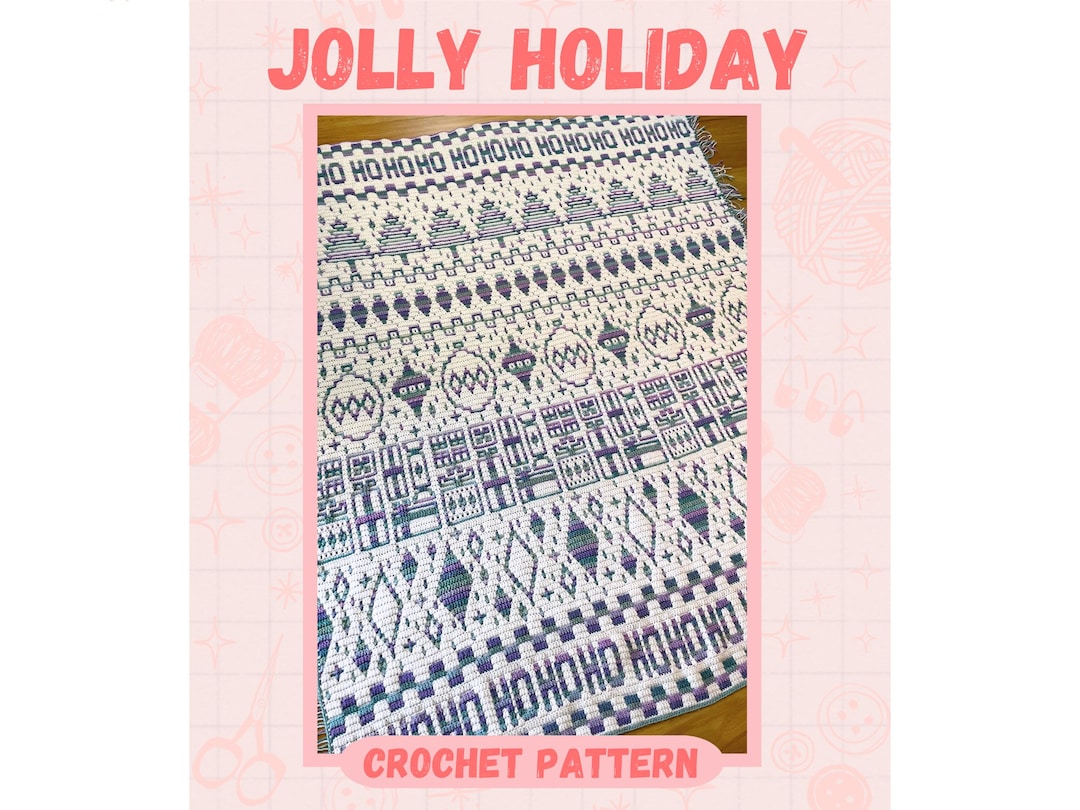 Jolly Holiday Overlay Mosaic Crochet Pattern | PDF Digital Crochet ...
