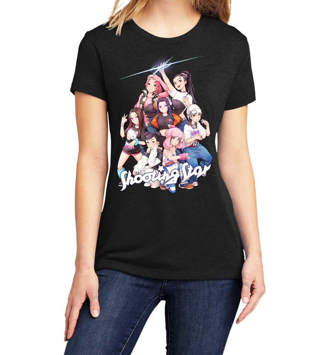 XG Shooting Star Inspired Anime Ladies Graphic T-shirt, KPOP Merch ...