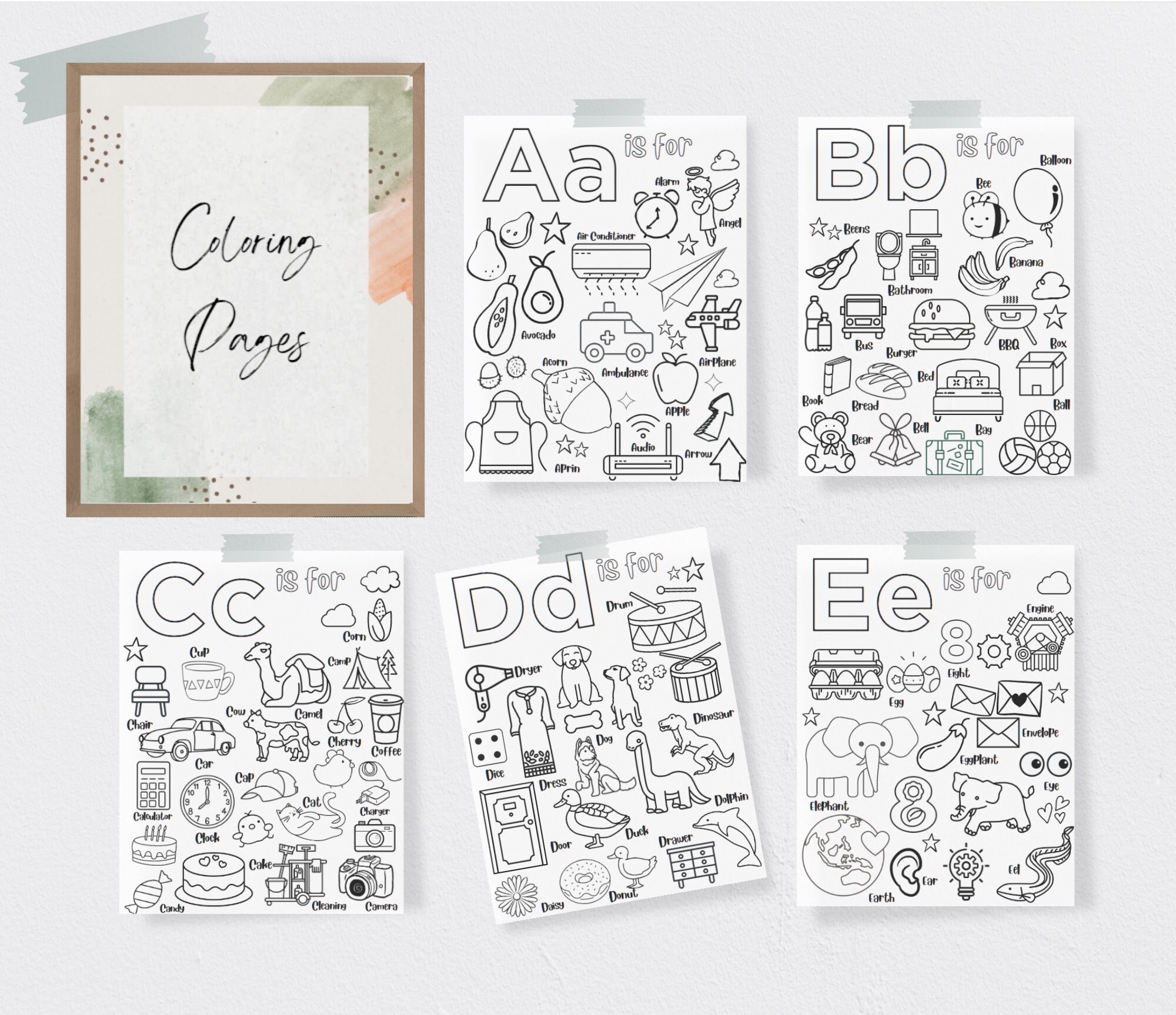 ABC First Alphabet Book L 80 Pages L Baby's First ABC Coloring ...