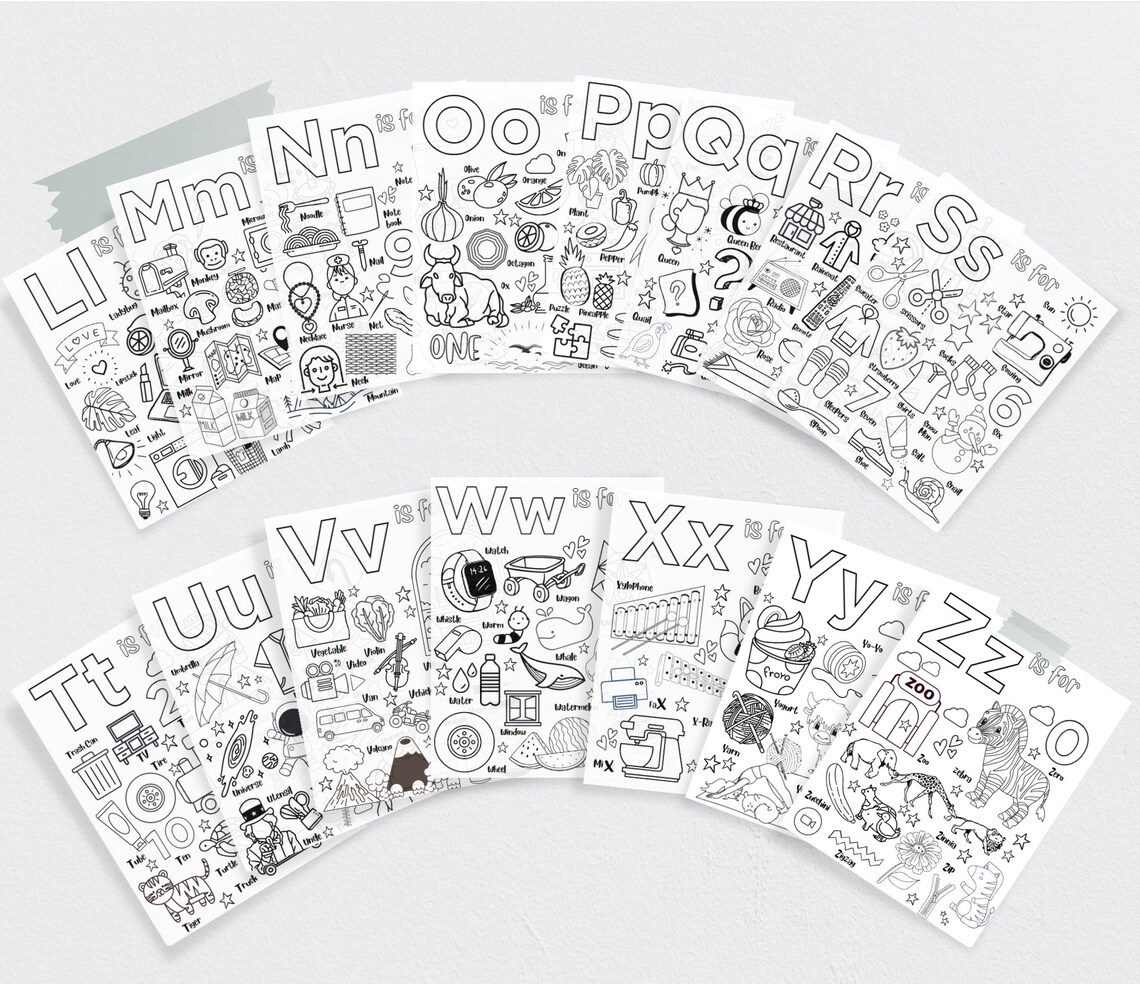 ABC First Alphabet Book L 80 Pages L Baby's First ABC Coloring ...