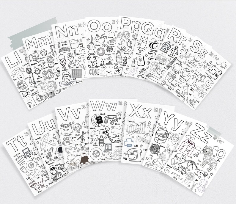 ABC First Alphabet Book L 80 Pages L Baby's First ABC Coloring ...