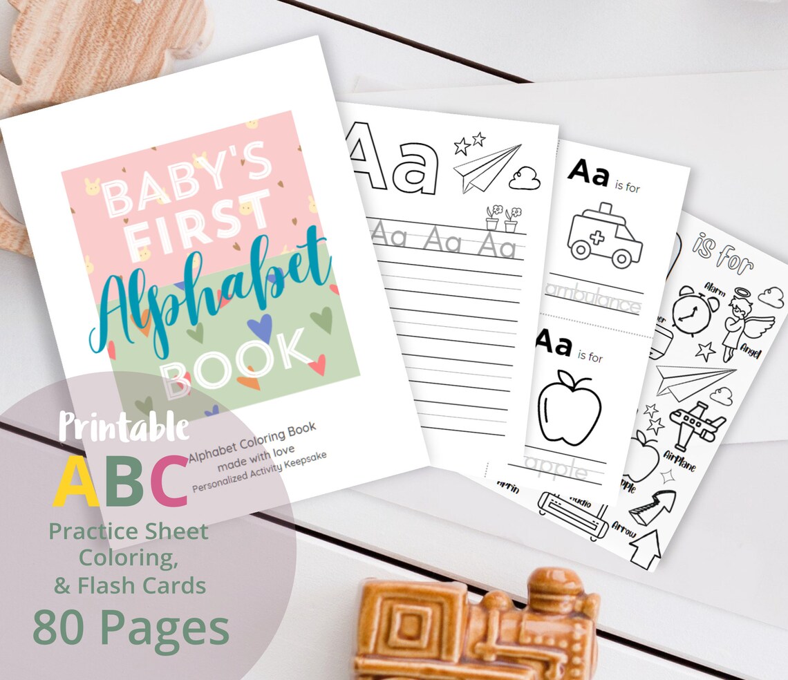 ABC First Alphabet Book L 80 Pages L Baby's First ABC Coloring ...