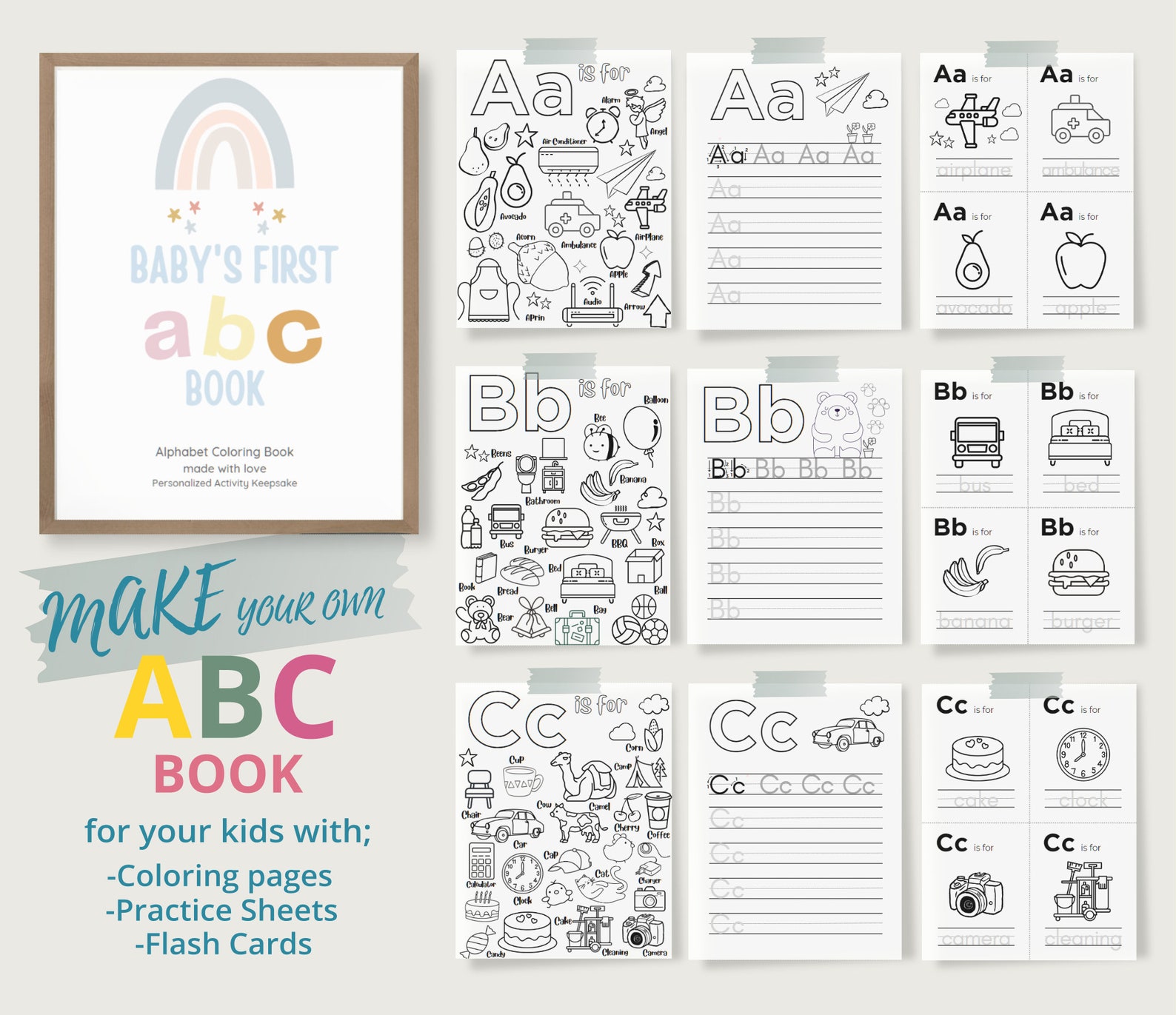 ABC First Alphabet Book L 80 Pages L Baby's First ABC Coloring ...