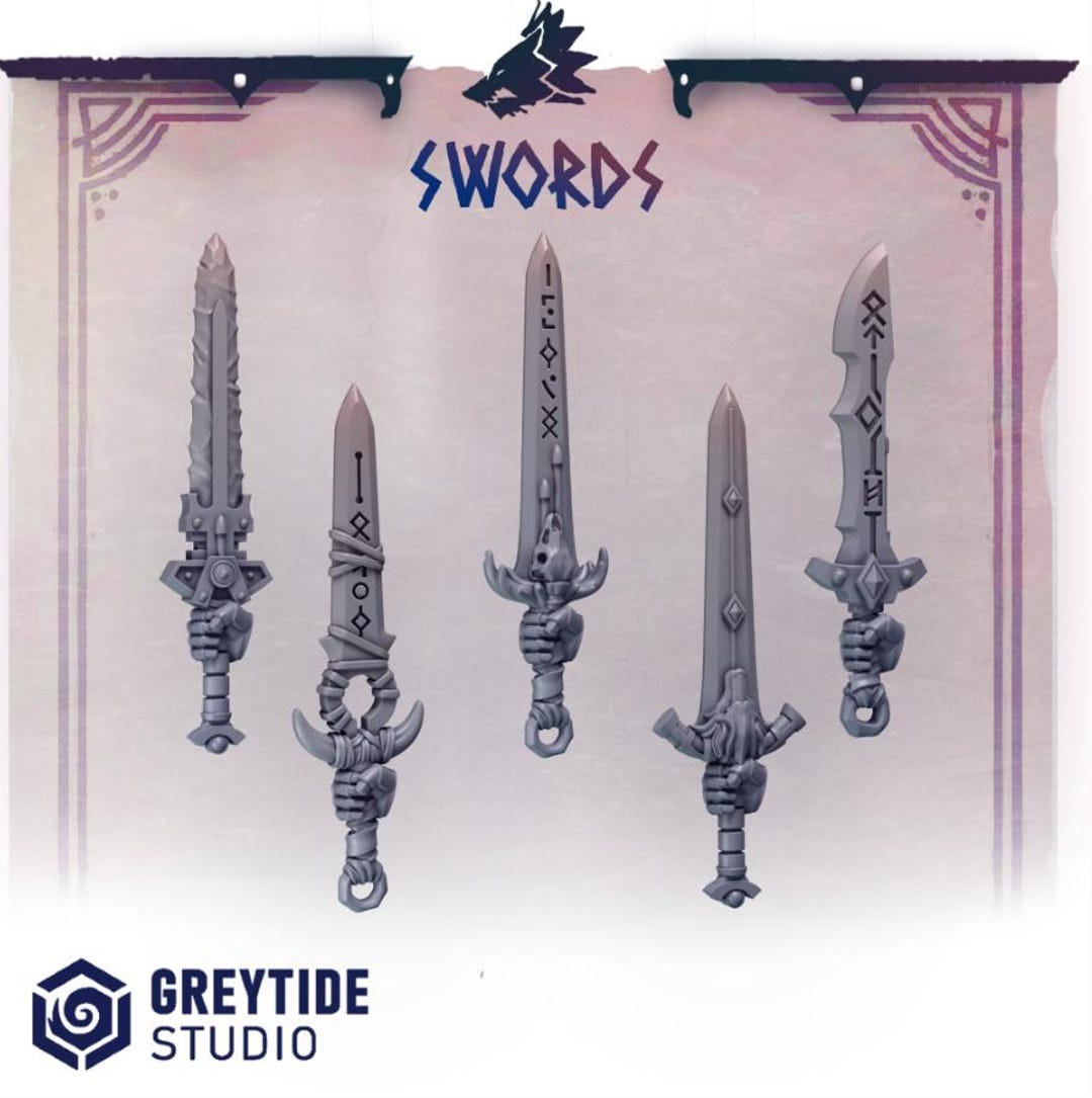Primal Hounds - Swords | Greytide Studio - Etsy