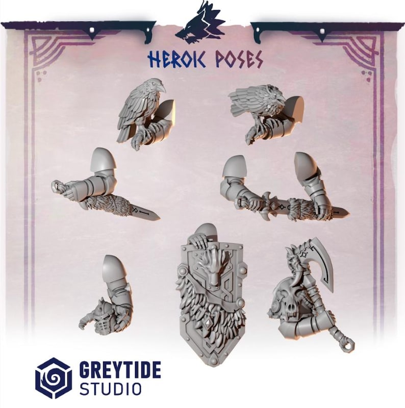 Primal Hounds - Heroic Pose's | Greytide Studio - Etsy