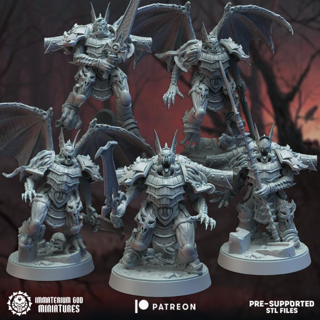 Winged Shadows (5models) | Immaterium God Miniatures - Etsy