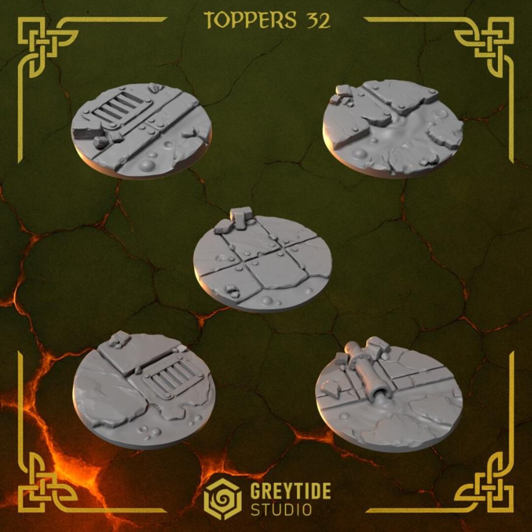Anvil Wardens - Toppers (32mm & 40mm) | Greytide Studio - Etsy