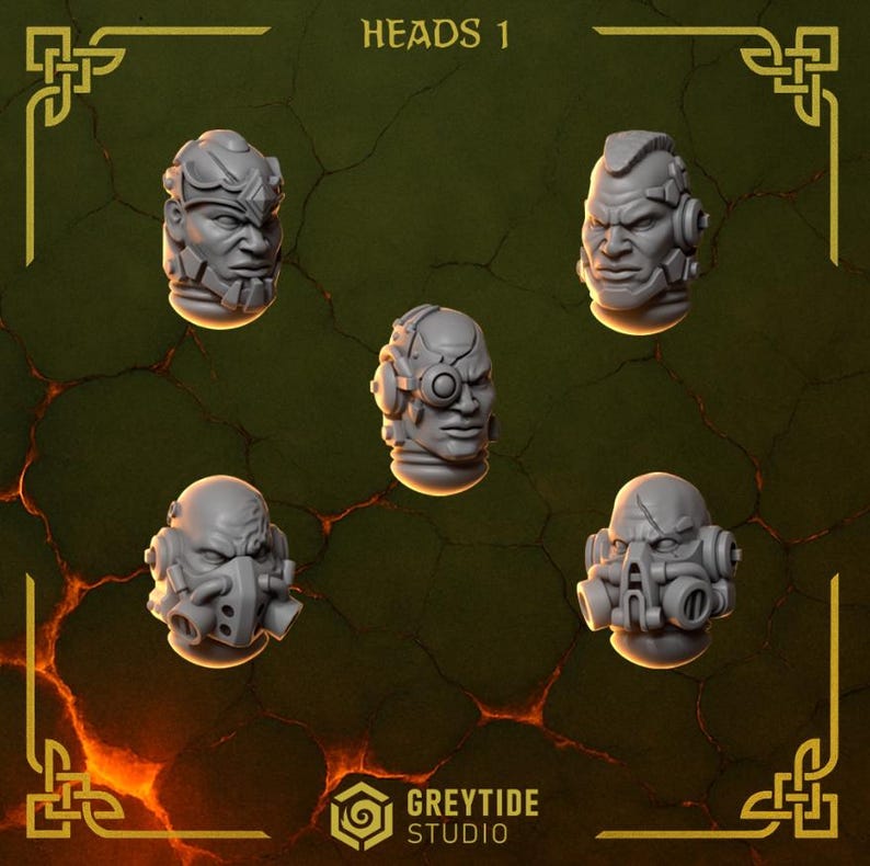 Anvil Wardens - Heads (3 Sets, 15 Options) | Greytide Studio - Etsy