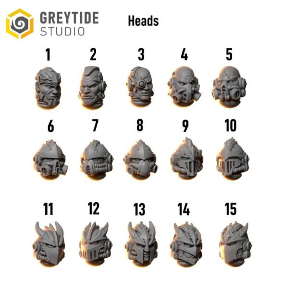 Anvil Wardens - Heads (3 Sets, 15 Options) | Greytide Studio - Etsy
