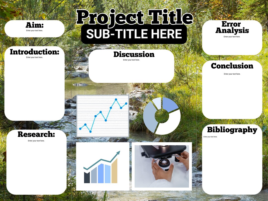 Science Fair Project Poster Board Template - for a 48"x36" Display - Etsy