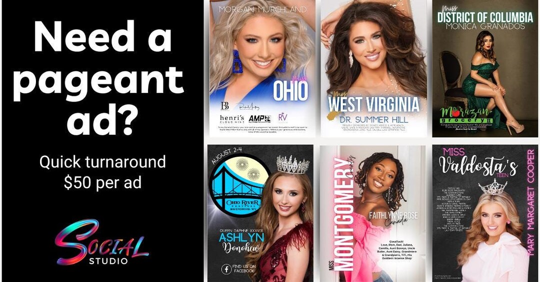 Custom Pageant Ad - Digital Product - Etsy