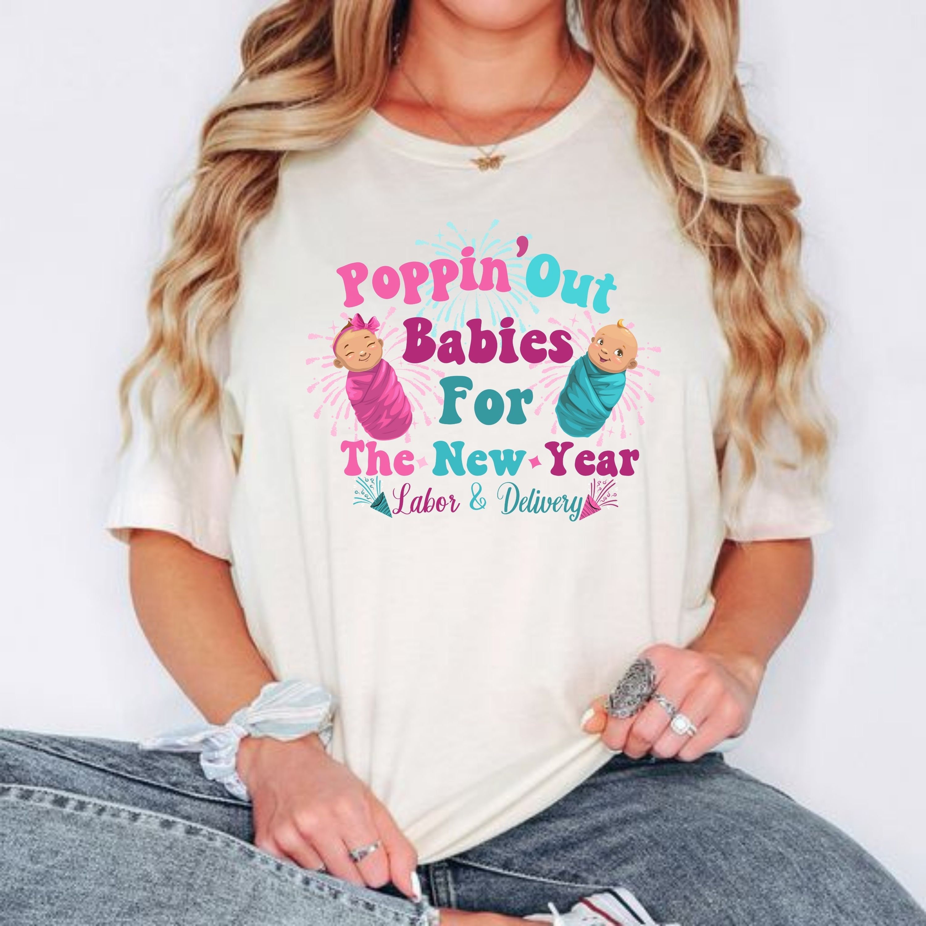 Labor and Delivery Nurse New Year's Eve Shirt, L&D New Year Shirt, 2024 ...