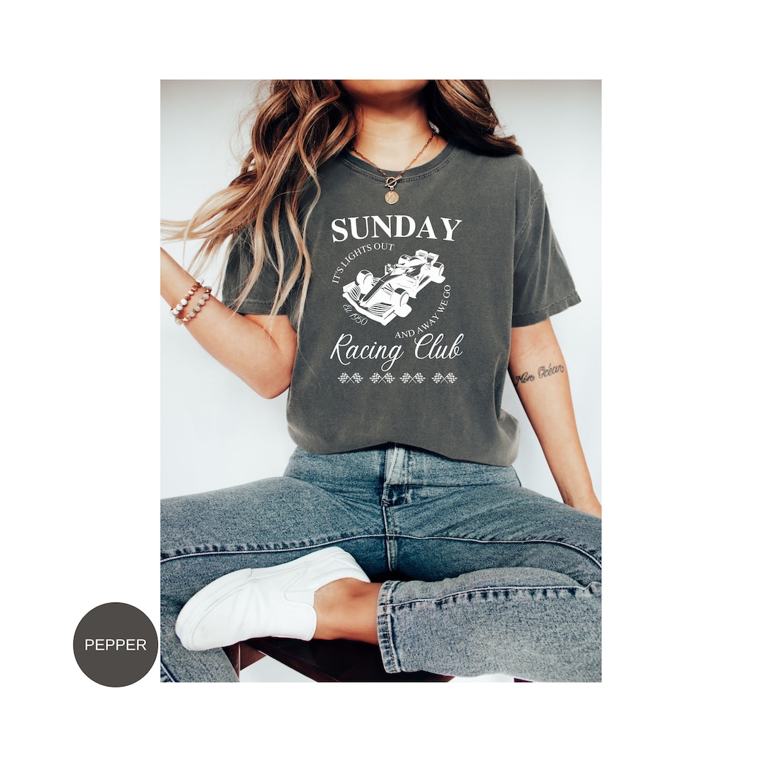 Sunday Racing Club, Race Day Social Club Comfort Colors® Shirt, Formula ...