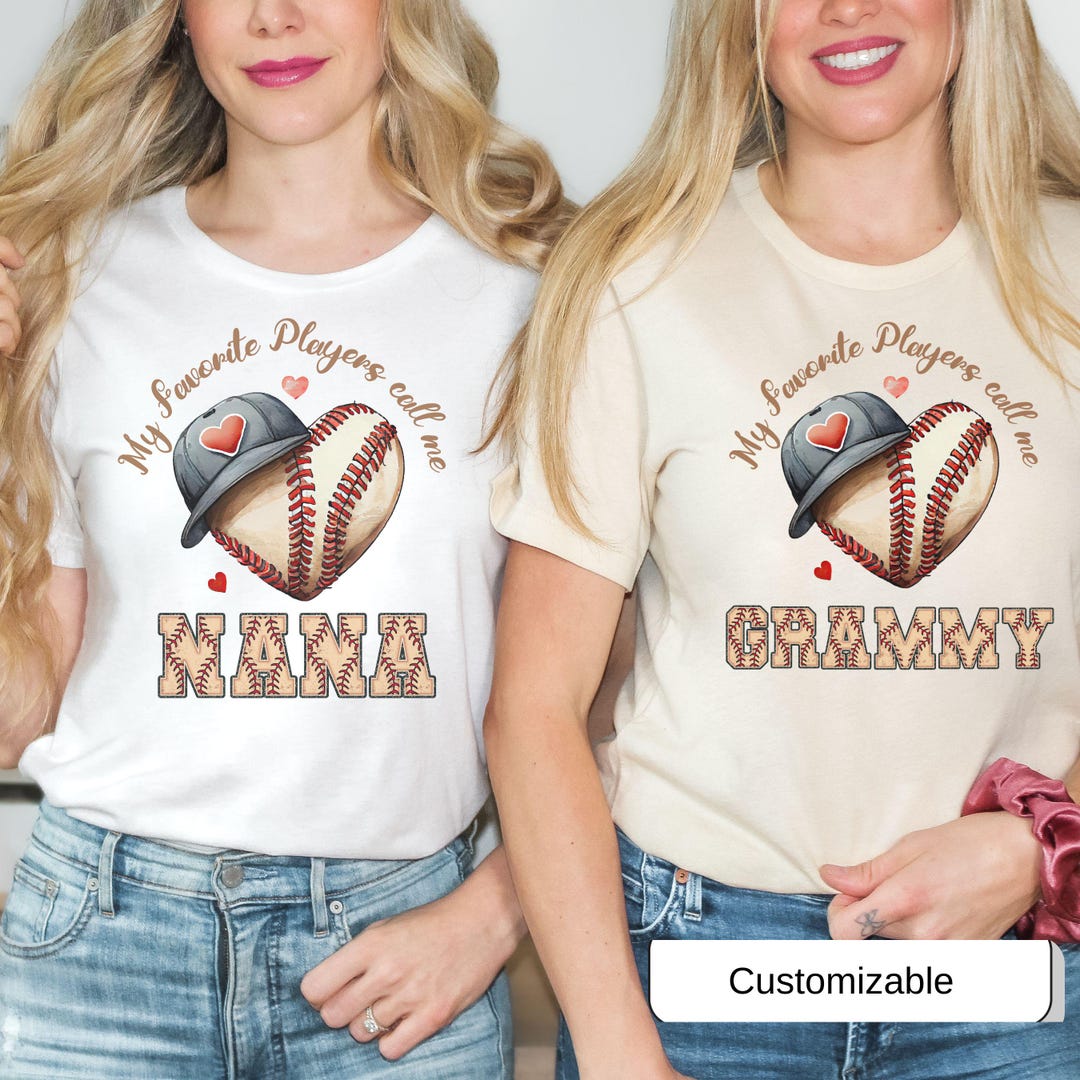 Customized Baseball Grandma Shirt, My Favorite Player Calls Me Grandma ...