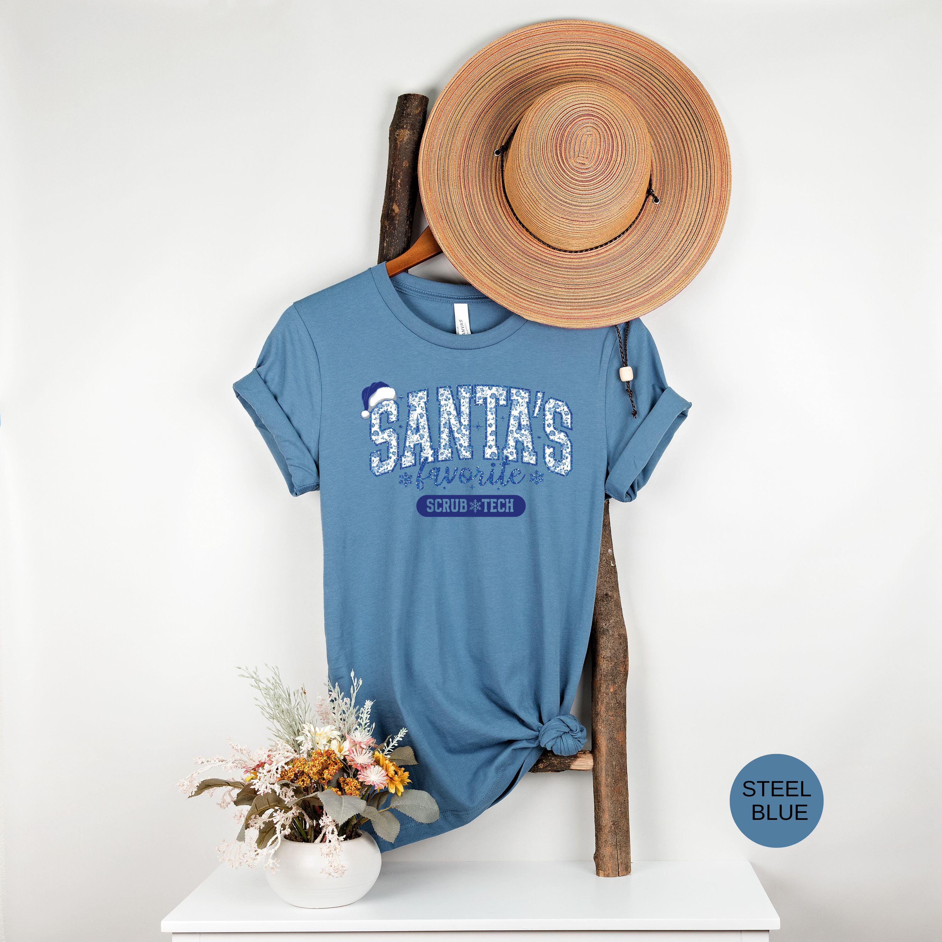 Scrub Tech Christmas Shirt, OB Scrub Tech Shirt, Santa's Favorite Scrub ...